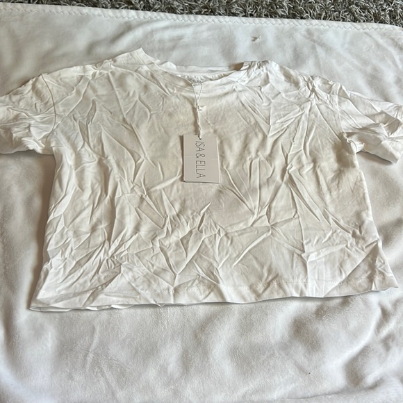 Tops | Plain White Crop Top Tee | Poshmark